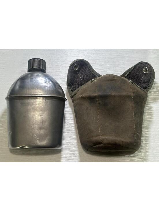 Other | Ww2 Vintage Vollrath 1945 Steel Canteen W Canvas Sleeve Cover ...